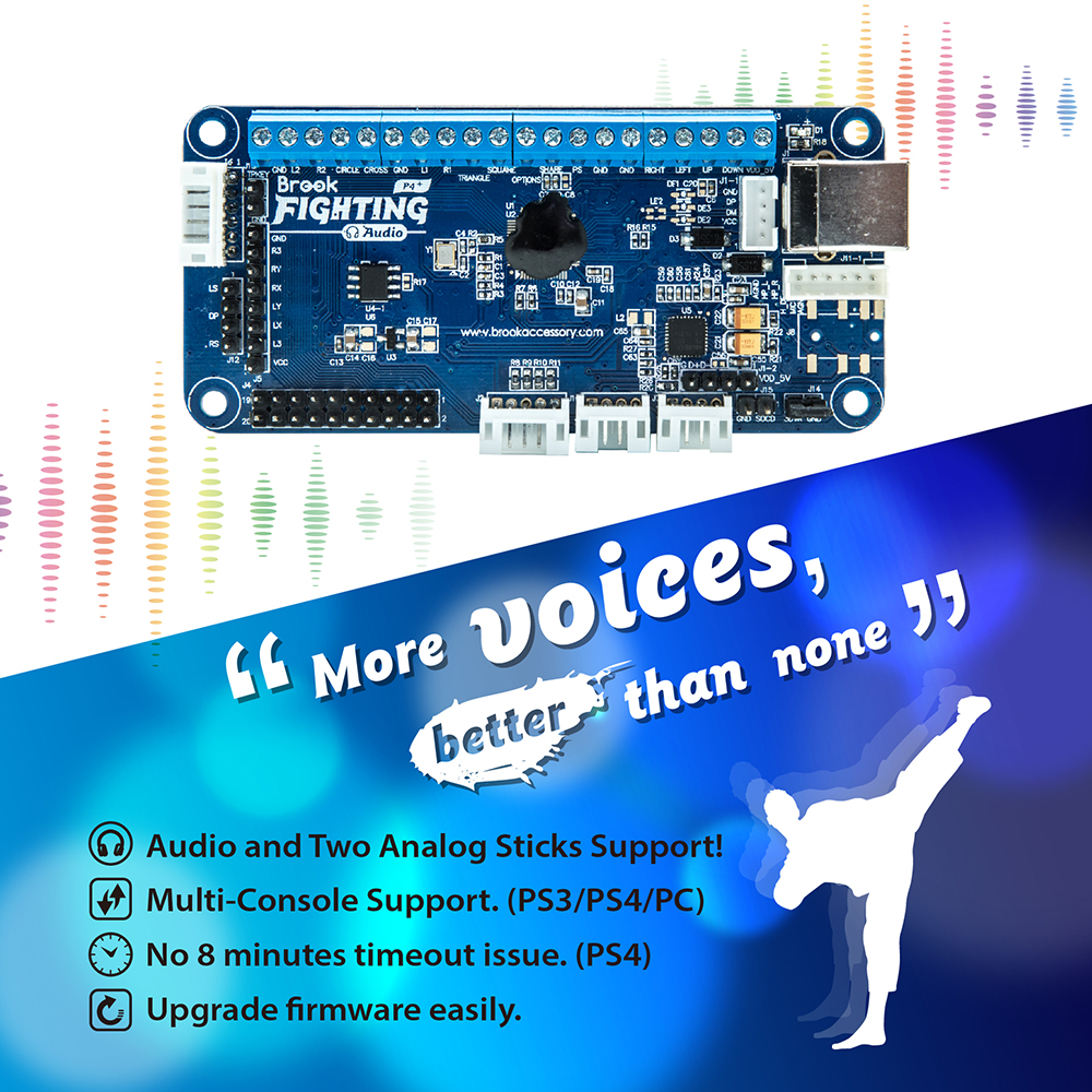 PS4+ Audio Fighting Board - Brook Gaming