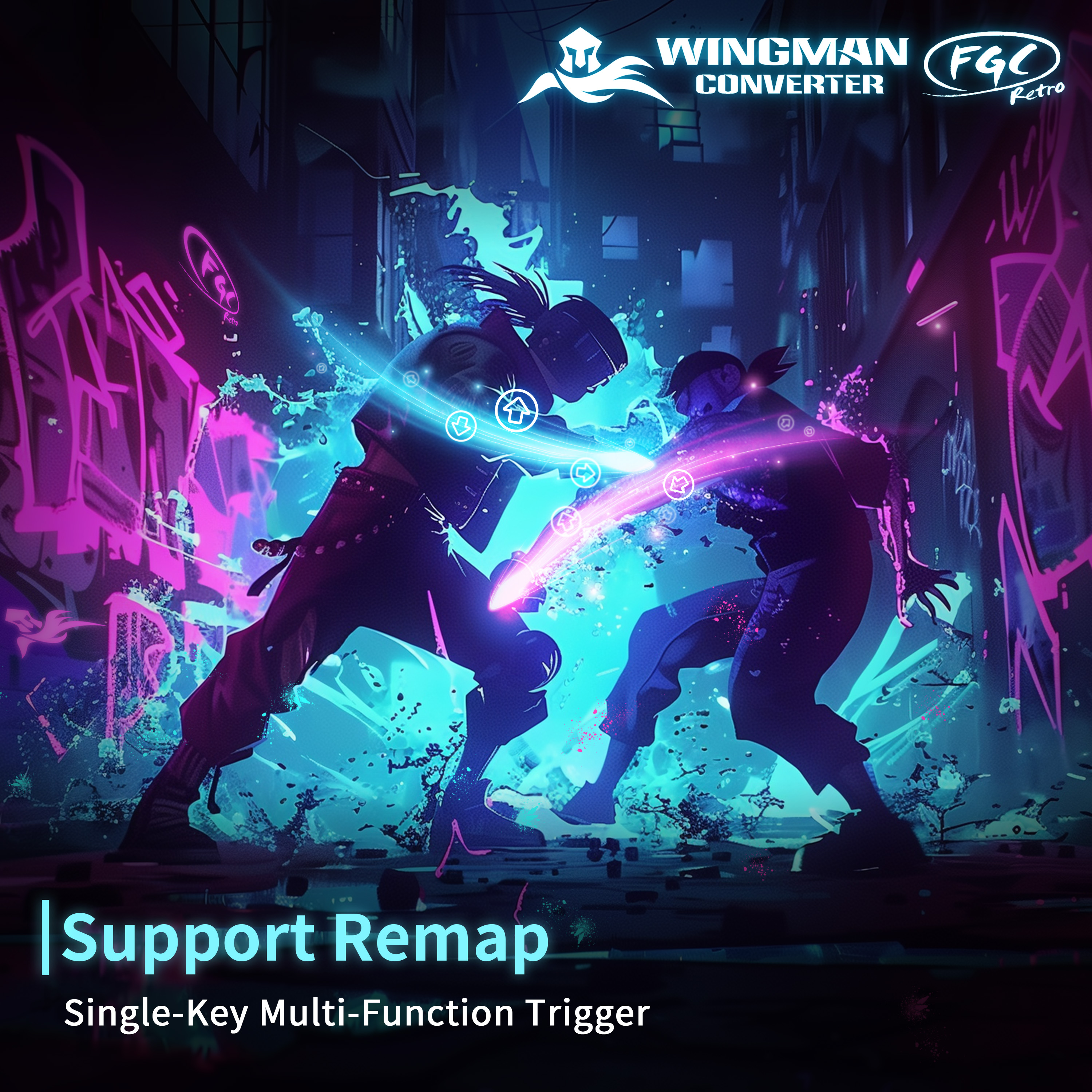 Brook Wingman FGC Retro | PS2 & PS1 Controller Adapter for PS5, PS4, PC ...